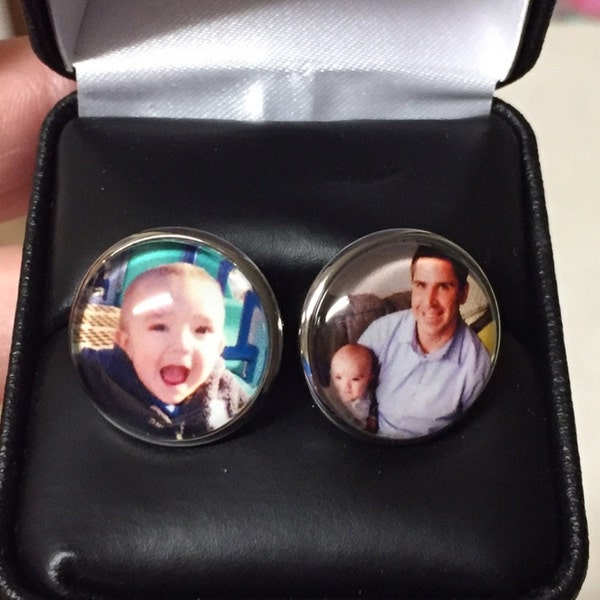 Engagement Gift for Couple, Photo Cufflinks, Wedding Cufflink, Name of ...