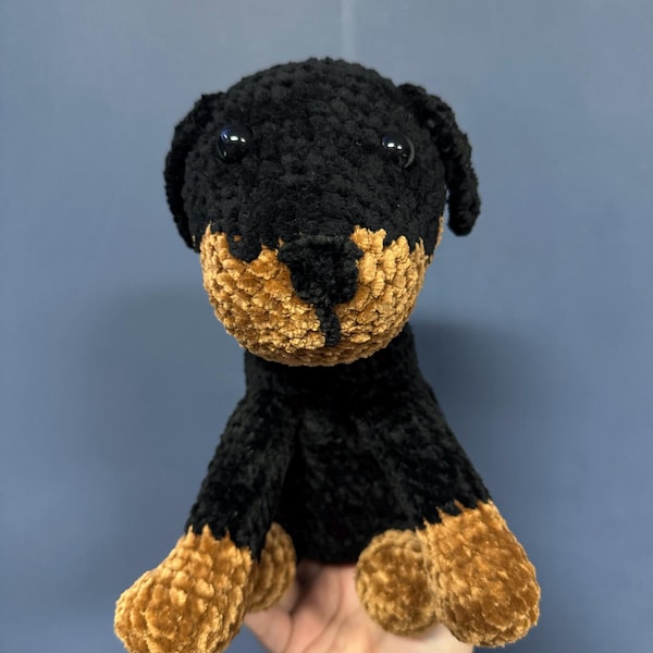 Rottweiler Dog Crochet Pattern/ Amigurumi Tutorial Plushie Dog/ Crochet ...