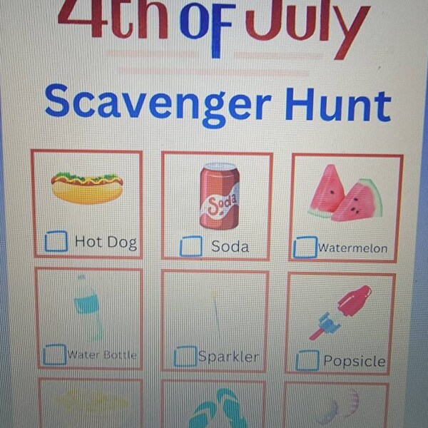 4th of July Scavenger Hunt | Kids | Canva Pro | Editable | Fun for Kids ...