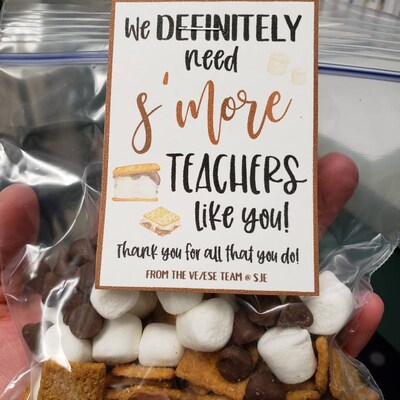 Printable/editable We Need Smore Teacher Like You Gift Tag, Smore ...