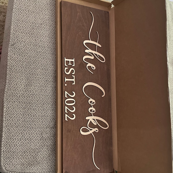 Personalized Name Wedding Gift - Rustic Personalized Sign - Rustic Wood ...