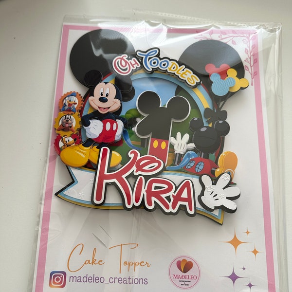 Mickey Mouse Club House Cake Topper, Cake Topper Club House, Mickey ...