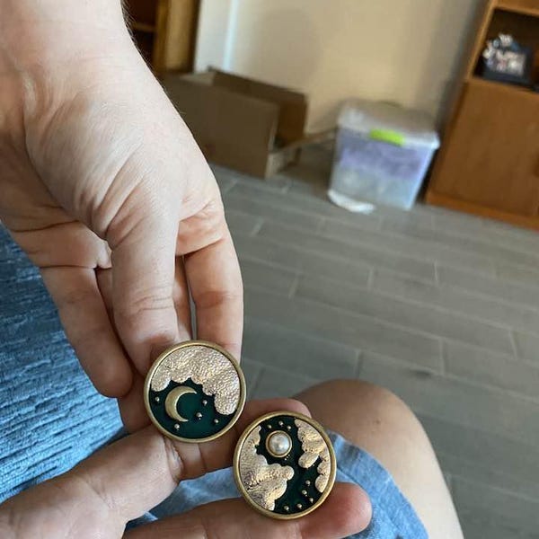 Enamel Sun and Moon Drawer Knobs / Starry Sky Cabinet / Gothic Home ...