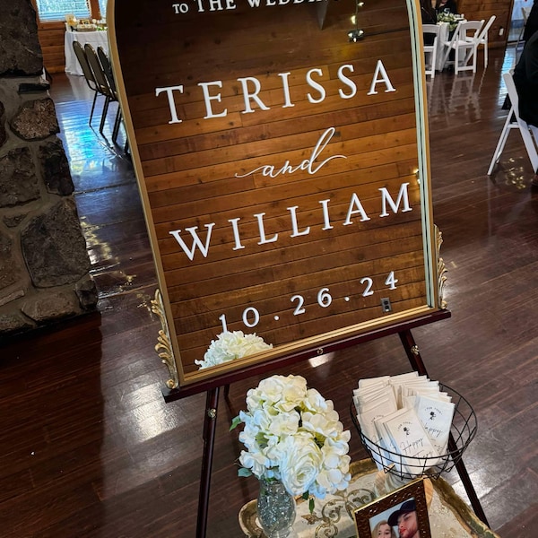 Wedding Welcome Sign | Customizable Names - for Mirror, Acrylic ...