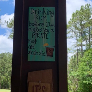Pirate Sign, Drinking Sign, Rum Sign, Porch Sign Patio Sign, Tiki Bar ...