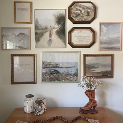 Christian Gallery Set of Nine / DIGITAL DOWNLOAD / Psalms 23 Scripture ...