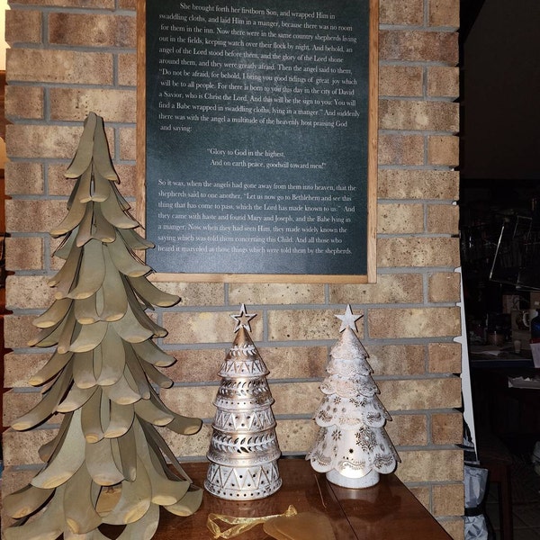 The Christmas Story Sign Christmas Wood Sign Holiday Signs Book Page ...