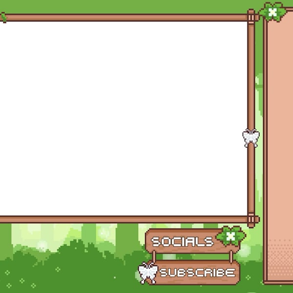 Twitch Retro Overlay With Arcade Game Machine in 8bit Pixel Style for Stream Customization, Cool ...