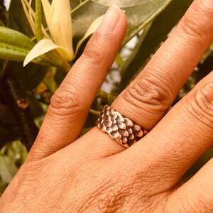 BEADED ROMAN RING 2 Thin Bronze Ring Mens or Womens Bronze - Etsy