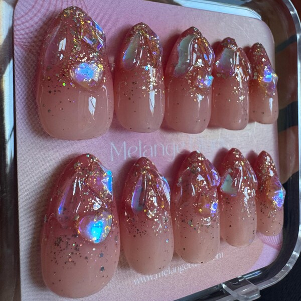 Freestyle 3D Y2k Press on Nails, Fruit Nails, Y2k Nails, 3d Nails, Star ...