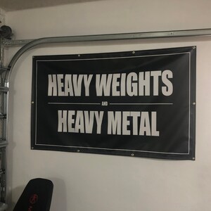 Lift Heavy Banner Motivational Home Gym Decor Large Quote | Etsy