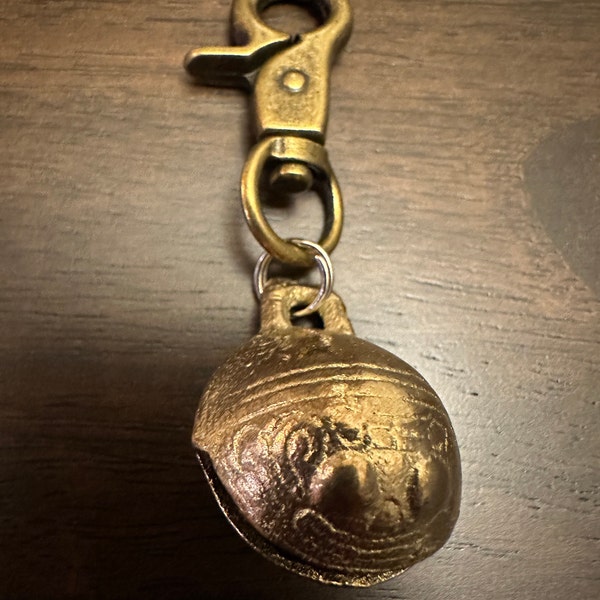 Dog Collar Bell - Antique Inspired Brass Sleigh Bell - Pet Collar Bell ...