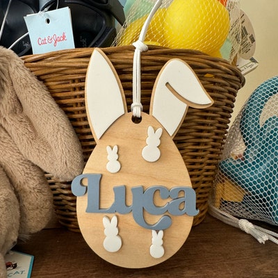 Easter Bunny Basket Tag / Easter Basket Tag / Personalized Easter ...