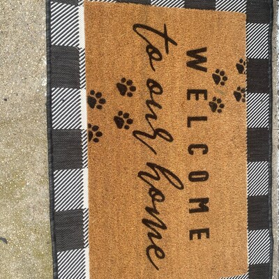 Dog Paws Doormat, Dog Doormat, Funny Doormat, Welcome Mat, Gifts for ...