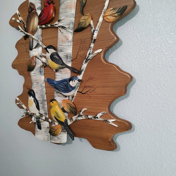 Birds in a Tree Intarsia Wood Wall Art, Birds in a Tree Intarsia Wood ...