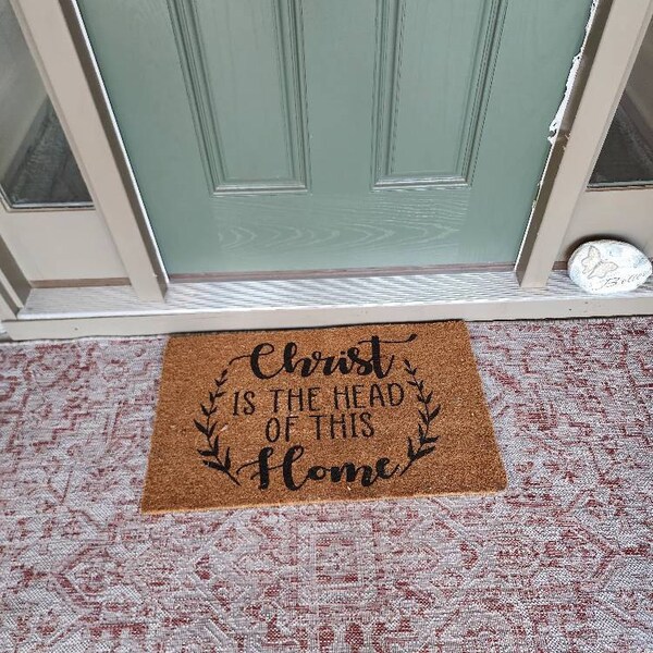 Doormat Christ is the Head of This Home Religious Doormat Christian ...