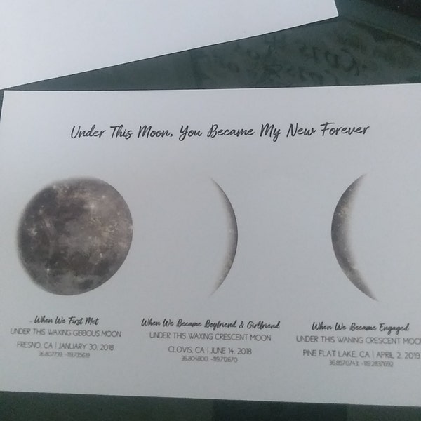 Custom Moon Phase Download, Unique Personalized Gifts, Custom Moon ...