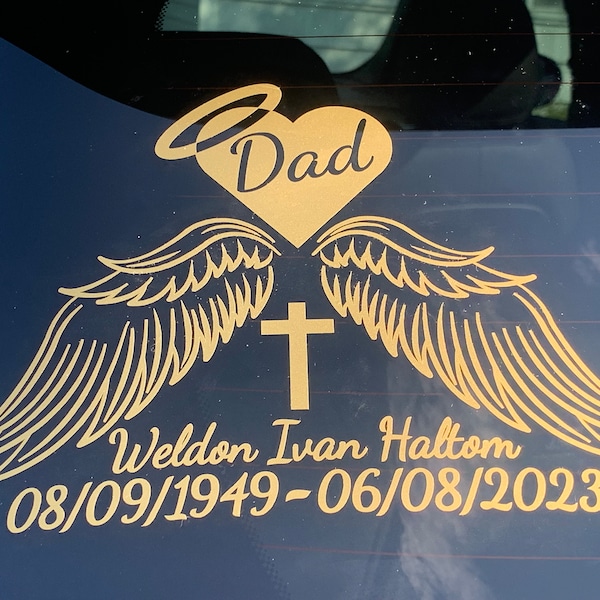 Personalized Dad in Loving Memory Decal - in Loving Memory Decal ...