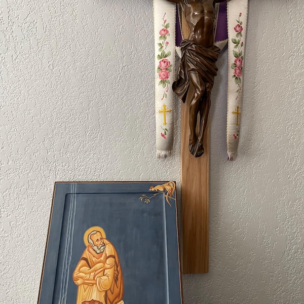 Hand-painted Icon of Saint Peter, Size 25x30x4 Cm. - Etsy