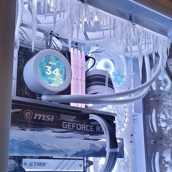 Peekaboo Cat Fan Cover 120mm RGB Fan Grill - Custom 3D Printed Gaming ...