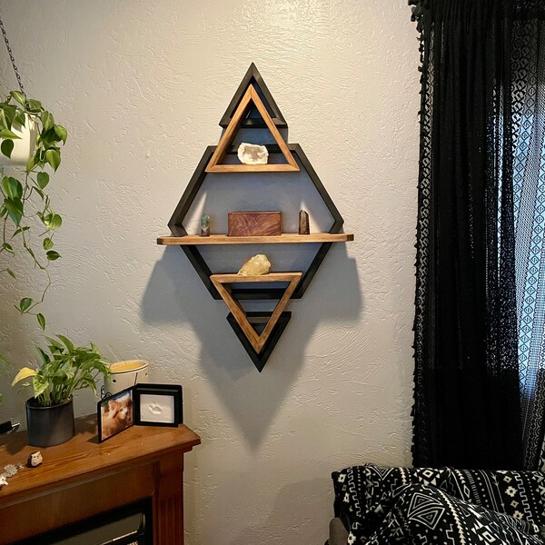 3D Floating Rectangular Shelf. XL Size. 28x 30x5.solid Wood Shelves ...