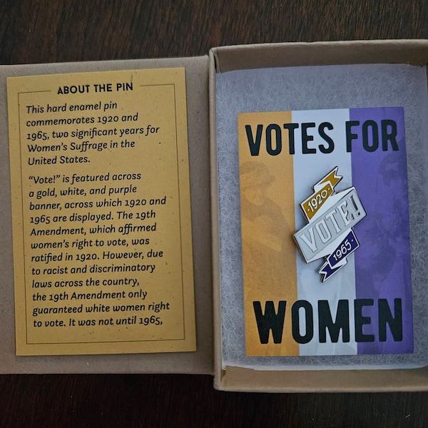 Women's Suffrage Pin -- United States Women's History Hard Enamel Pin ...