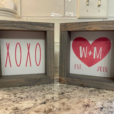 Sweethearts Sign Personalized Gift Framed Heart Sign Decor for Tiered ...