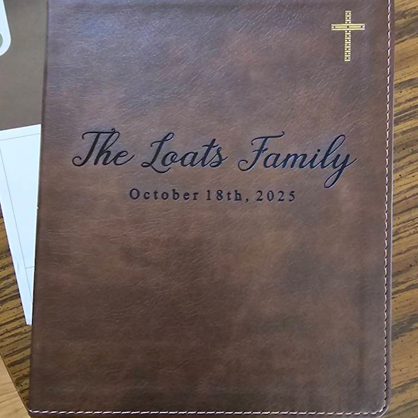 Personalized NIV Family Bible, Custom Engraved NIV Family Journaling ...