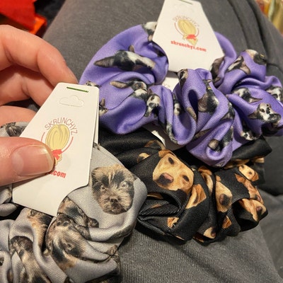 Custom Company Branded Scrunchie Hair Tie, Your Logo, Company Name and ...