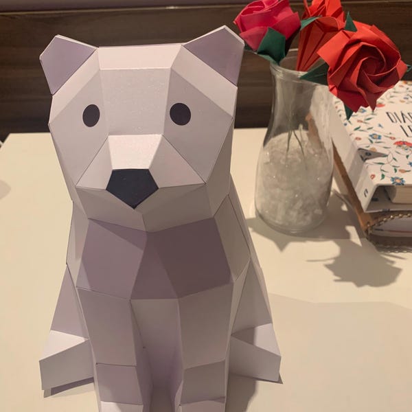 Paper Bear Papercraft Lowpoly DIY Printable Template PDF Home ...