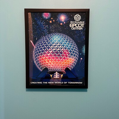 Epcot Poster Spaceship Earth Poster Vintage Disney Attraction Poster ...