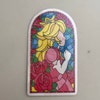 Princess Peach Stained Glass Window Holographic Sticker - Etsy