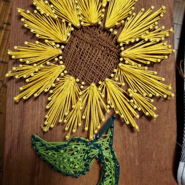 Sunflower String Art - Available Option as D.I.Y. Kit - Large or Small ...