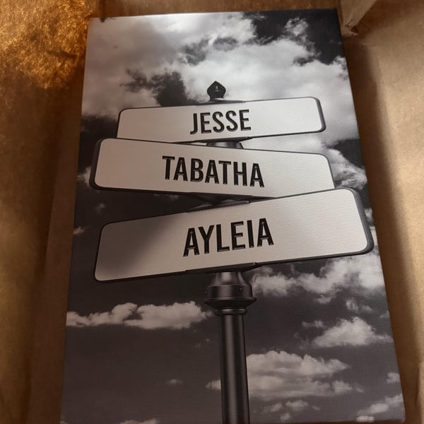 Custom Street Sign Multi-names Personalized Print Wall Art Canvas ...