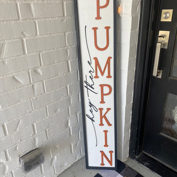 Welcome Home Pumpkin | Double Sided 3D Wood Sign | Pumpkin Wood Sign ...