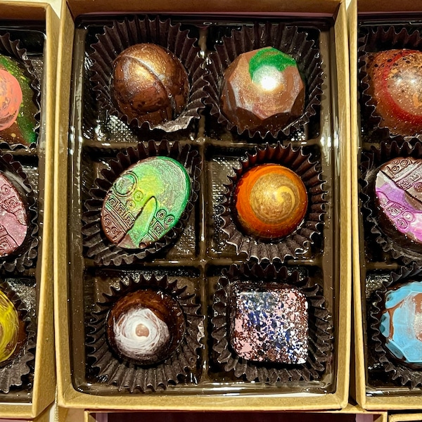 Classic Truffle Collection- Hand Painted Truffles, Nut Free Chocolate ...