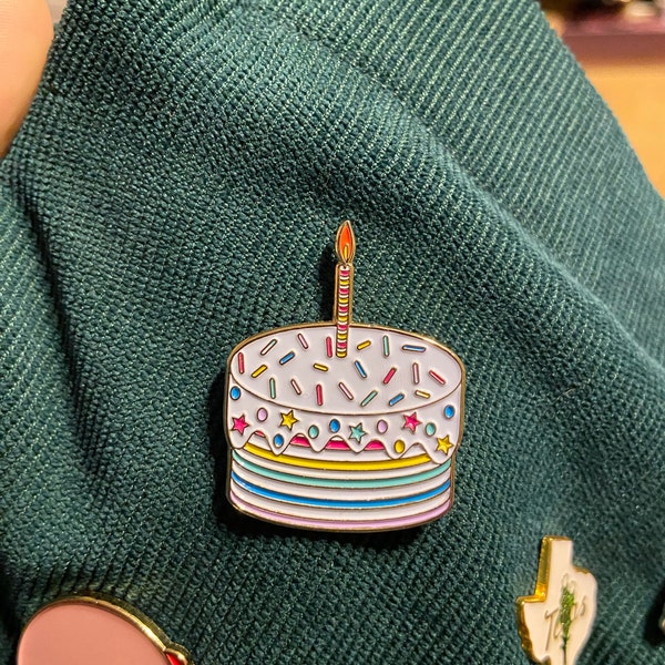 Birthday Cake With Sprinkles Enamel Pin - Etsy