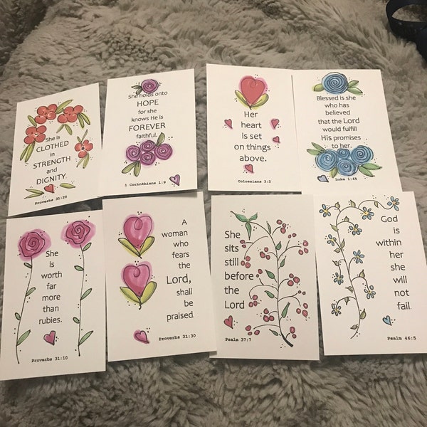 Scripture Bookmarks, Sold Individually. Hand Painted Bookmarks, Bible ...