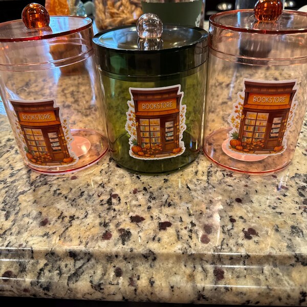 Fall Bookstore Vinyl Sticker | Cozy Book Lover | Autumn Vibes | Bookish ...