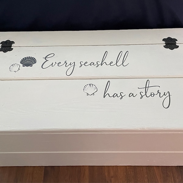 Beach Quote Vinyl Decal | Wall Words Vinyl | Every Seashell Has A Story ...