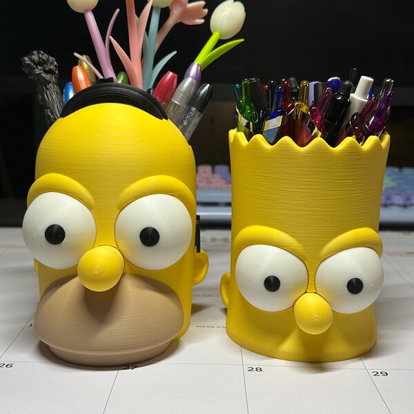 Homer Simpson Pencil Holder or Controller Stand You Choose | Desk ...