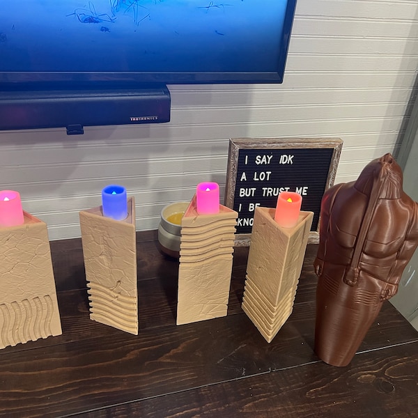 The Fifth / 5th Element Stones & Statue Movie Prop With LED Candle ...