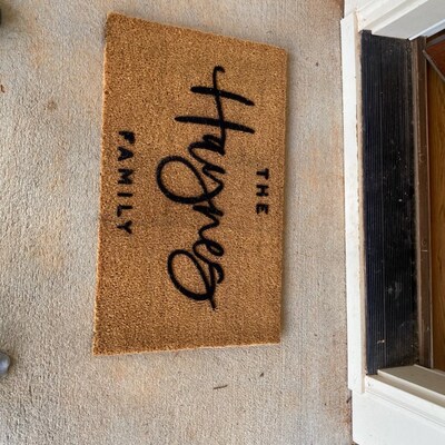 Last Name Doormat,personalized Doormat, Custom Doormat, Last Name ...