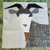 Goat 12 Inch Quilt Block, Foundation Paper Pieced Pattern With 2 ...