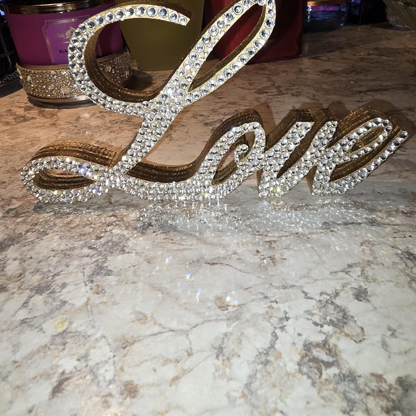 Swarovski Crystal "cards" Sign, Wedding Signs, Rhinestone Cards Sign ...