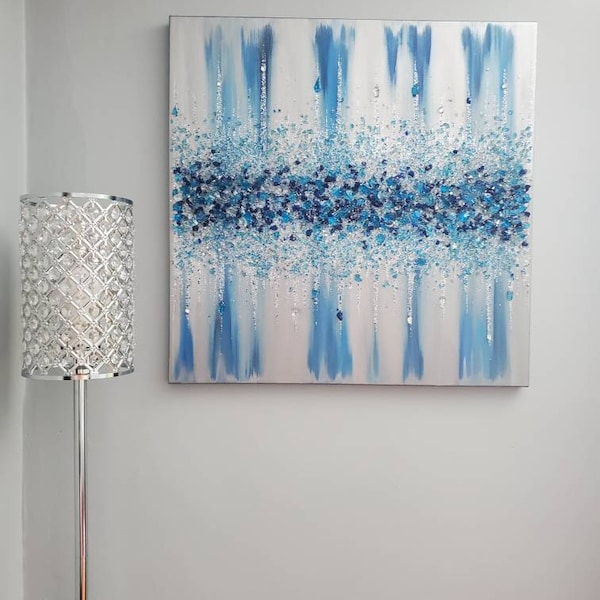 Glitter Glass Painting, Glitter Painting, Glitter Art, Silver Glitter ...