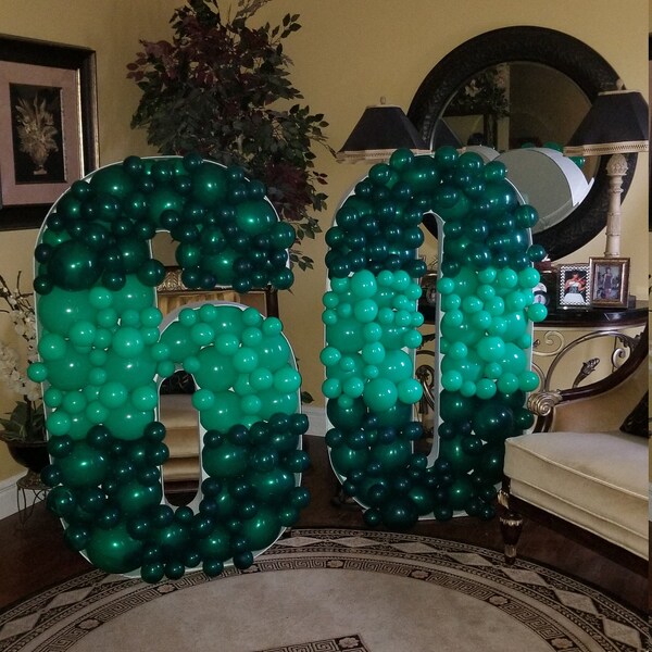 5ft All Numbers Bundle/mosaic From Balloons Templates/pdf Files + Step ...