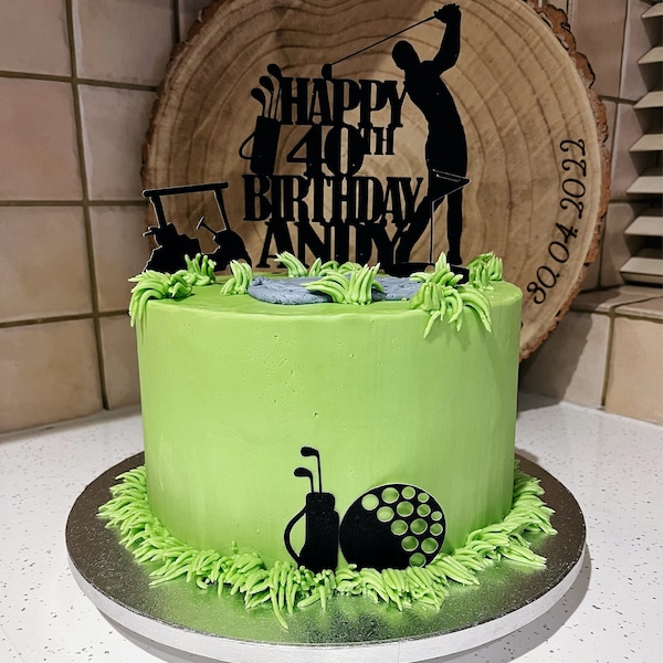 Golf Bundle Cake Decoration, Cake Topper, Custom Cake Topper ...