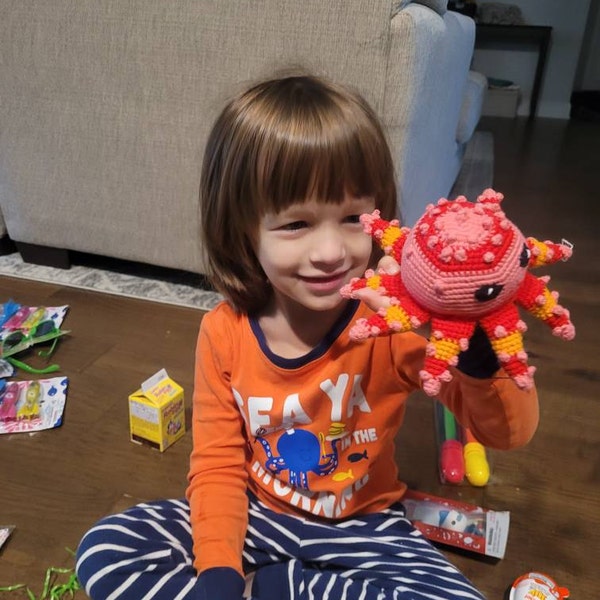 Crown of Thorns Red Starfish Toy Crochet Inspired Octonauts Angry ...