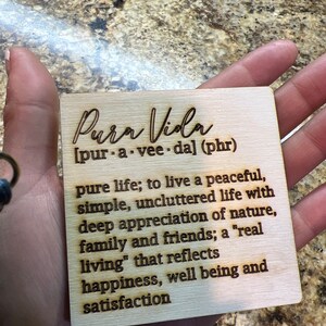 Pura Vida, Definition Sign,pura Vida Sign, Costa Rica Art, Pura Vida ...